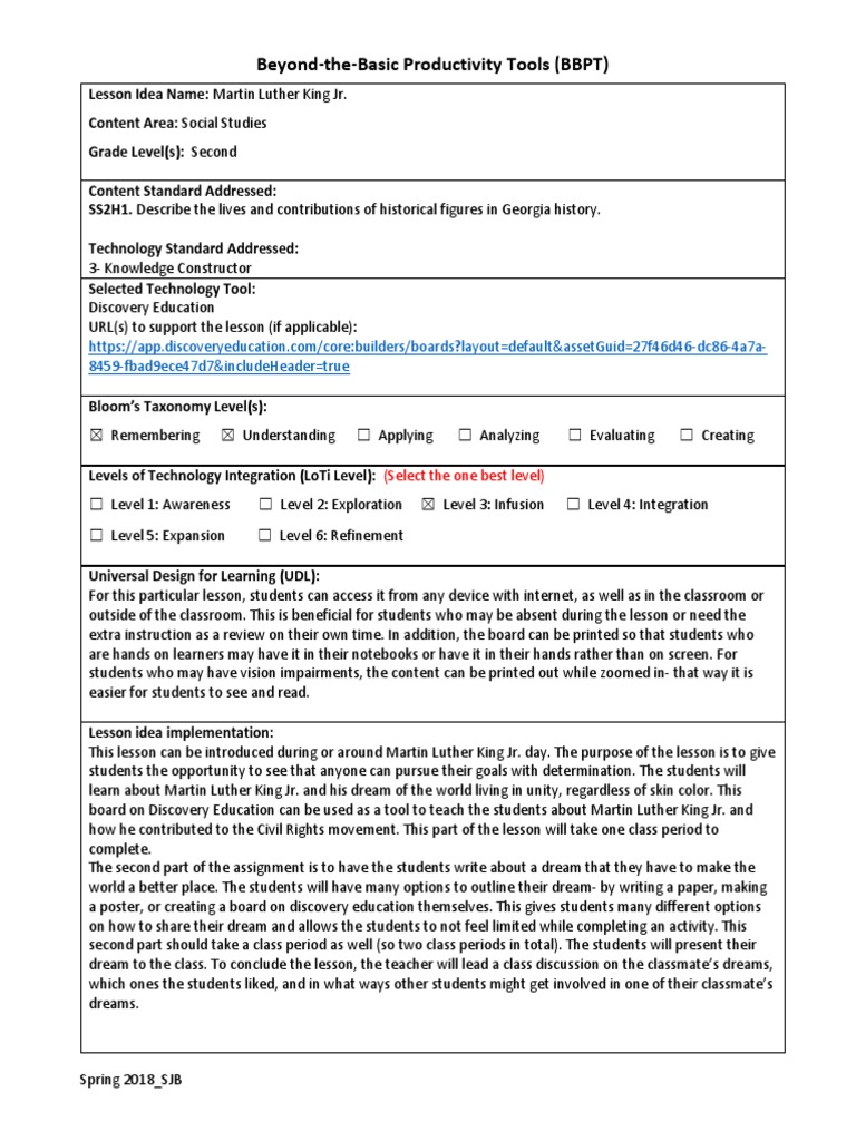 04 Beyond The Basic Prductivity Tools Lesson Idea Template | PDF | Quality Of Life | Behavior ...