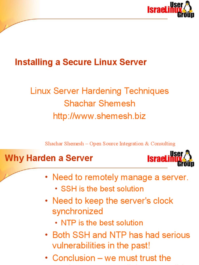 Installing A Secure Linux Server | Download Free PDF | Secure Shell | Linux
