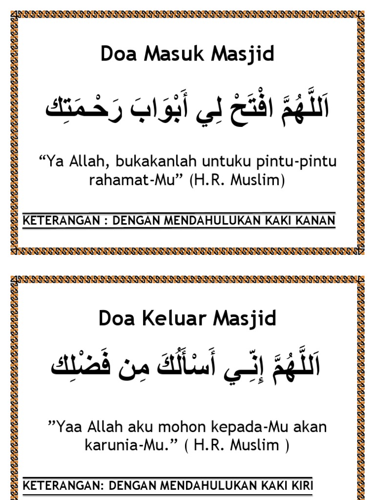 Doa Masuk Masjid Pdf