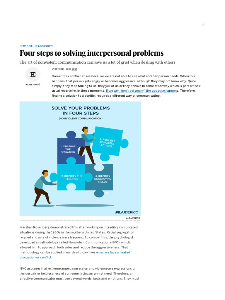 Four Steps To Solving Interpersonal Problems | PDF | Anger | Limbic System