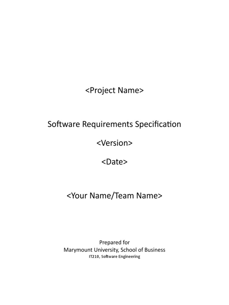 Srs Template | PDF | Use Case | Interface (Computing)