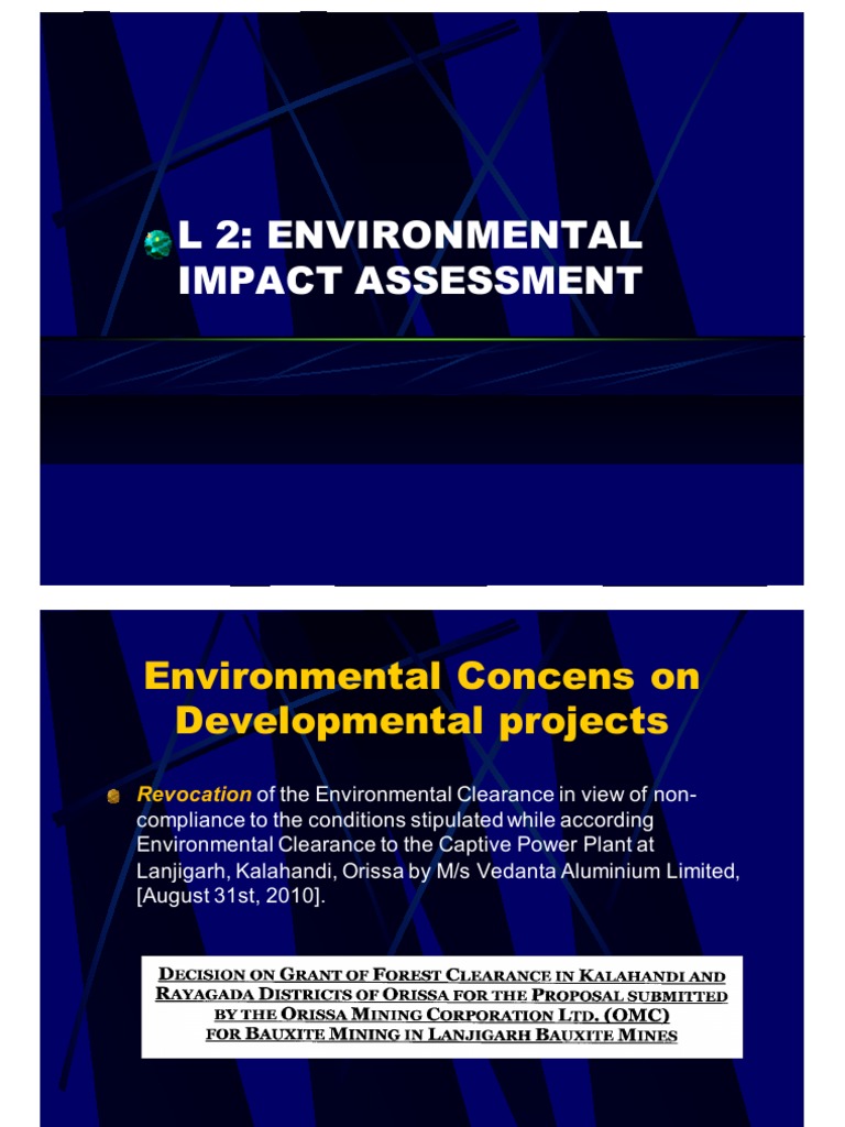 L 2: Environmental Impact Assessment | PDF | Environmental Impact ...