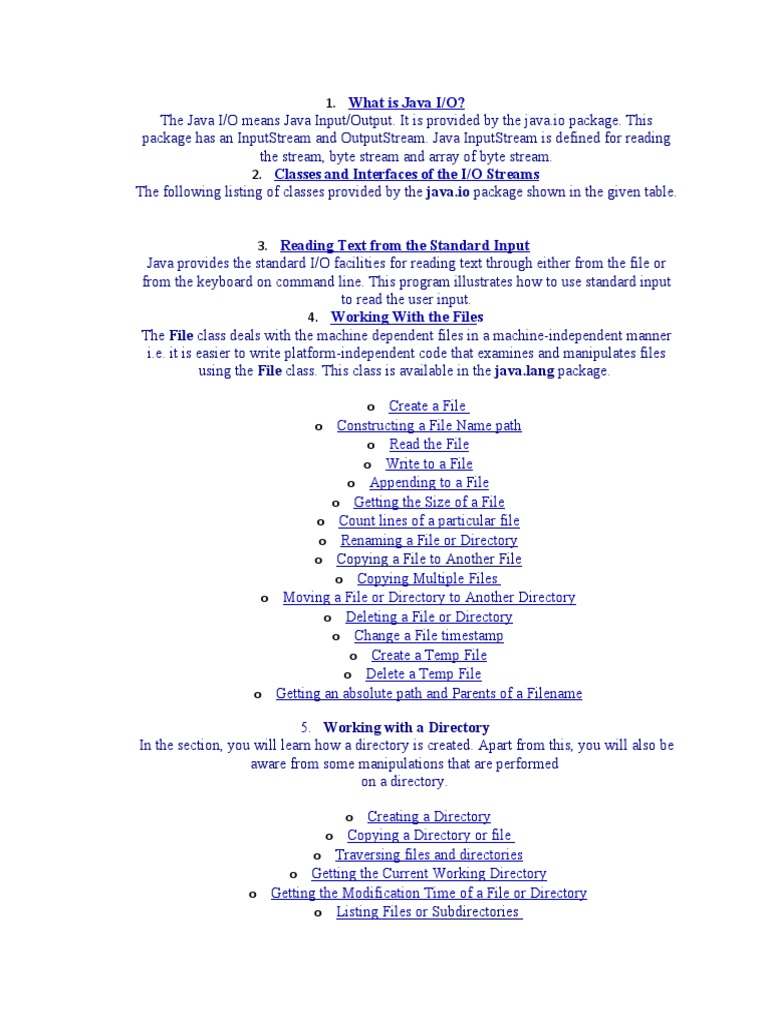 An In Depth Guide To Java Inputoutput Streams And File Manipulation Pdf Class Computer 5135