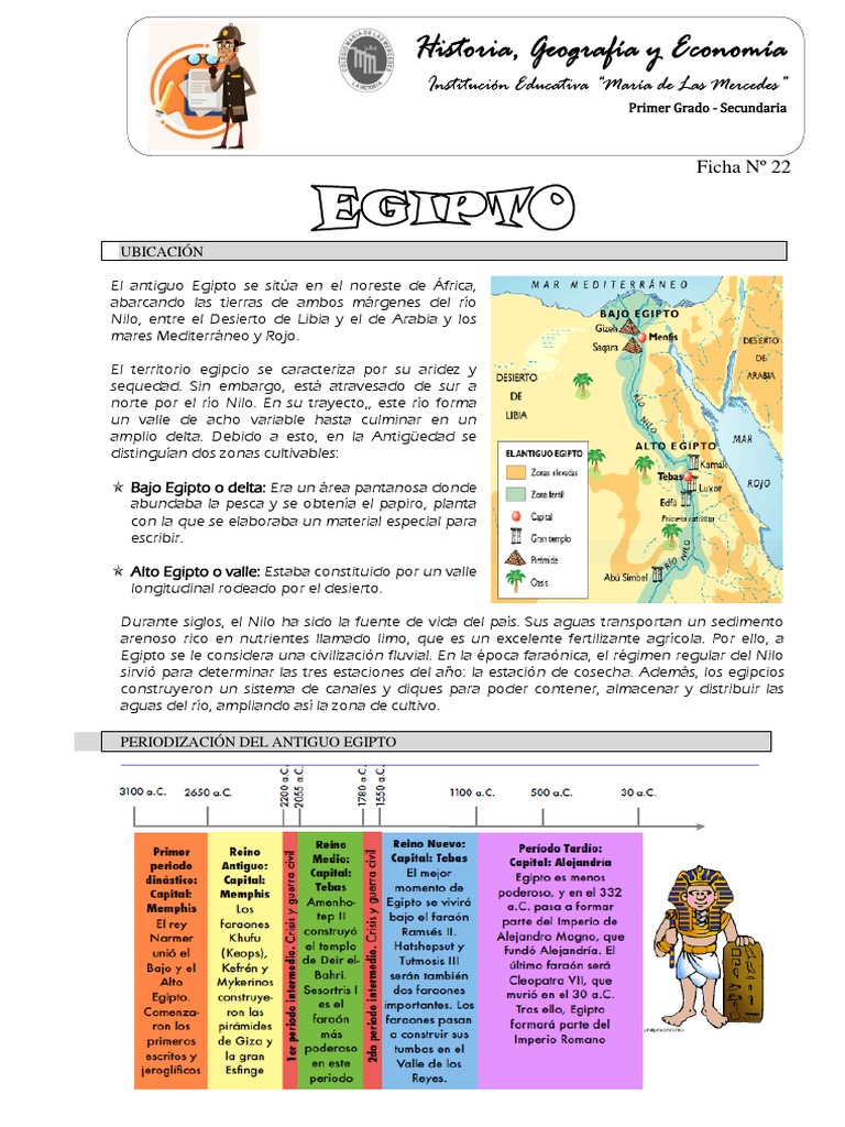 Ficha #22 Egipto | PDF | Antiguo Egipto | Nilo