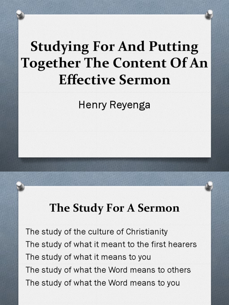 Studying) For) And) Putting) Together) The) Content) Of) An) Effective ...