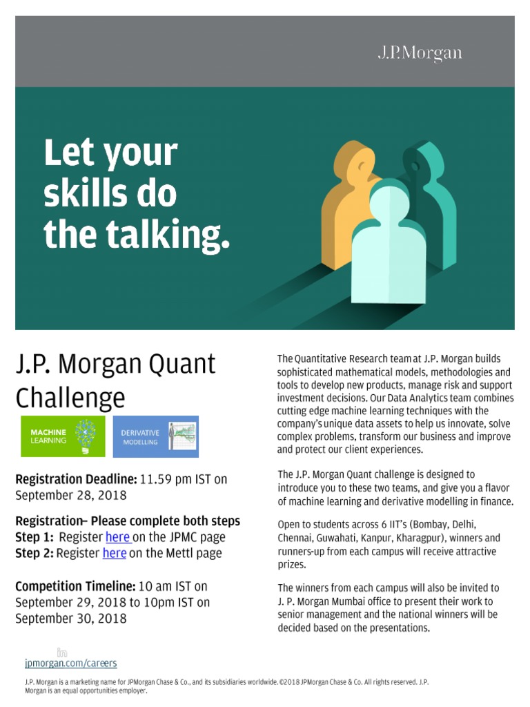 JPM Quant Challenge India Poster | PDF
