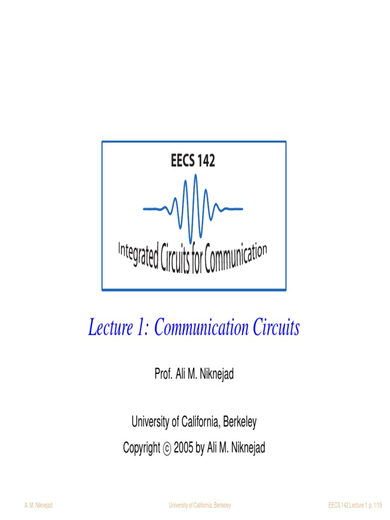 Lect1 PDF | PDF | Amplifier | Frequency Modulation