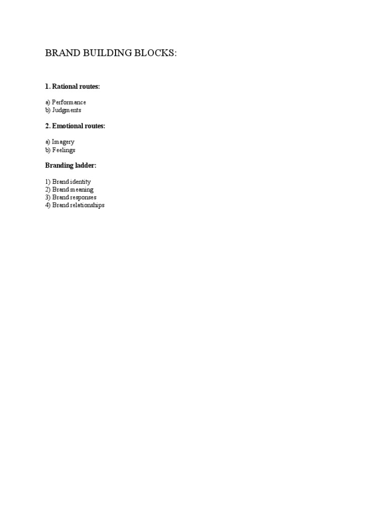 Brand Building Blocks | PDF | Brand | Cleaning Products