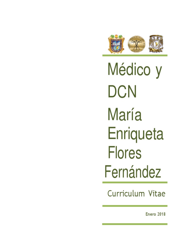 Dra. Flores CV Oficial 2018 | PDF | Naturopatía | Universidad
