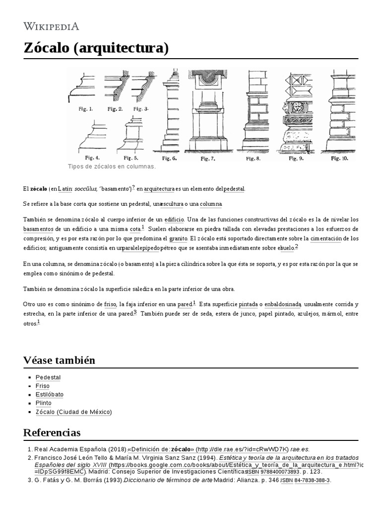 Zócalo_(arquitectura).pdf | PDF | Diseño arquitectonico | Arquitectura