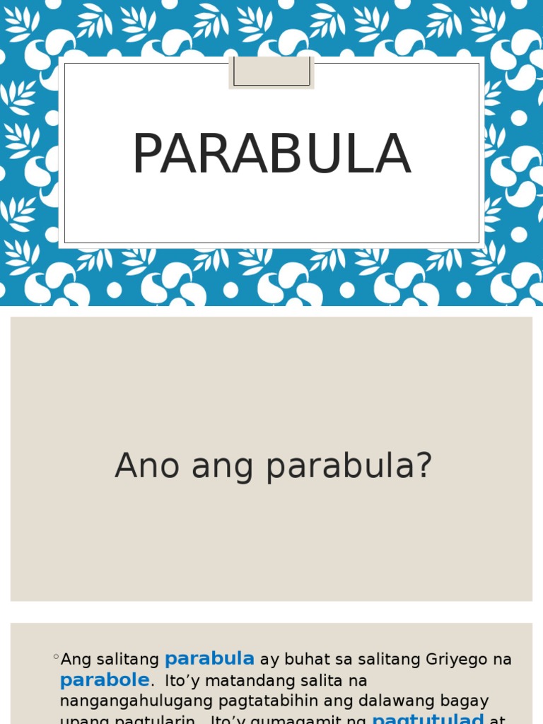 Parabula | PDF