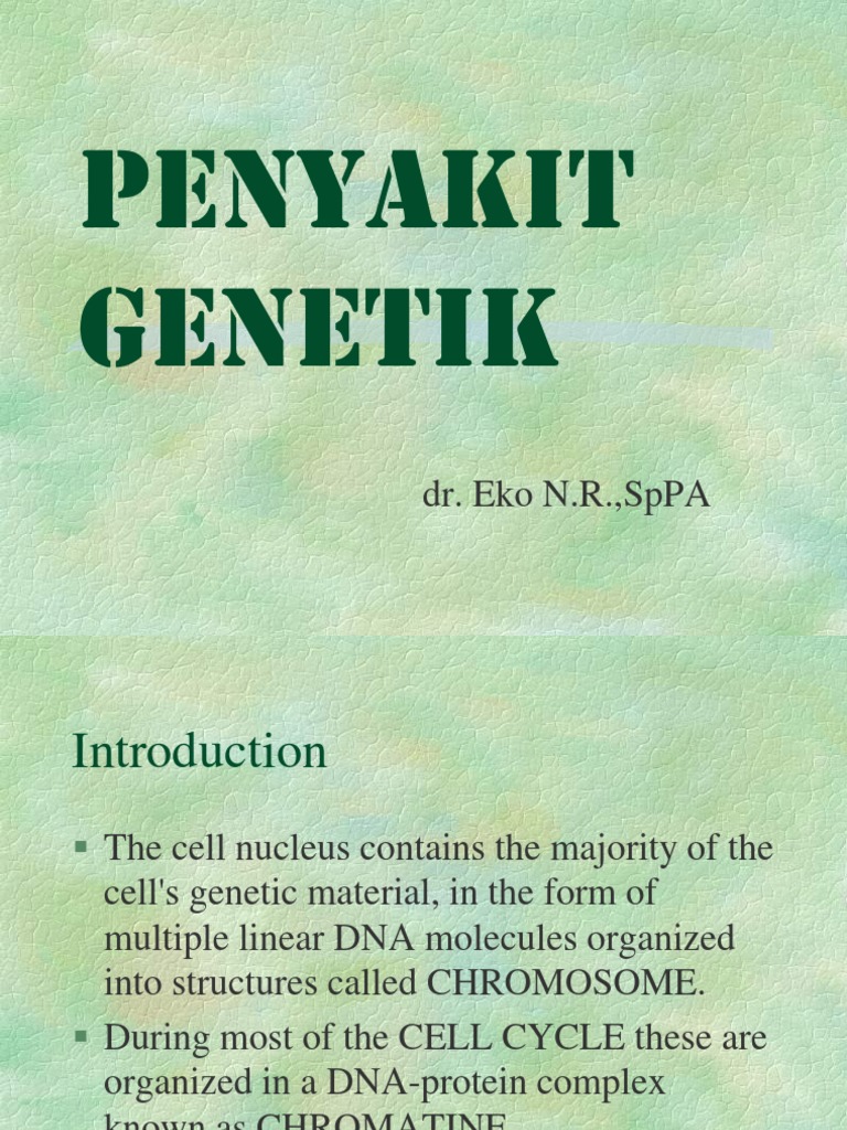 Genetik Dan Kongenital | PDF | Mutation | Genetically Modified Organism