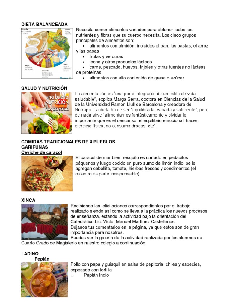 Dieta Balanceada | PDF | Dieta | Alimentos
