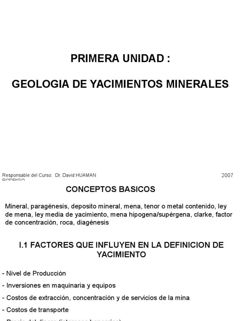 Yacimientos Minerales | PDF | Magma | Roca (geología)