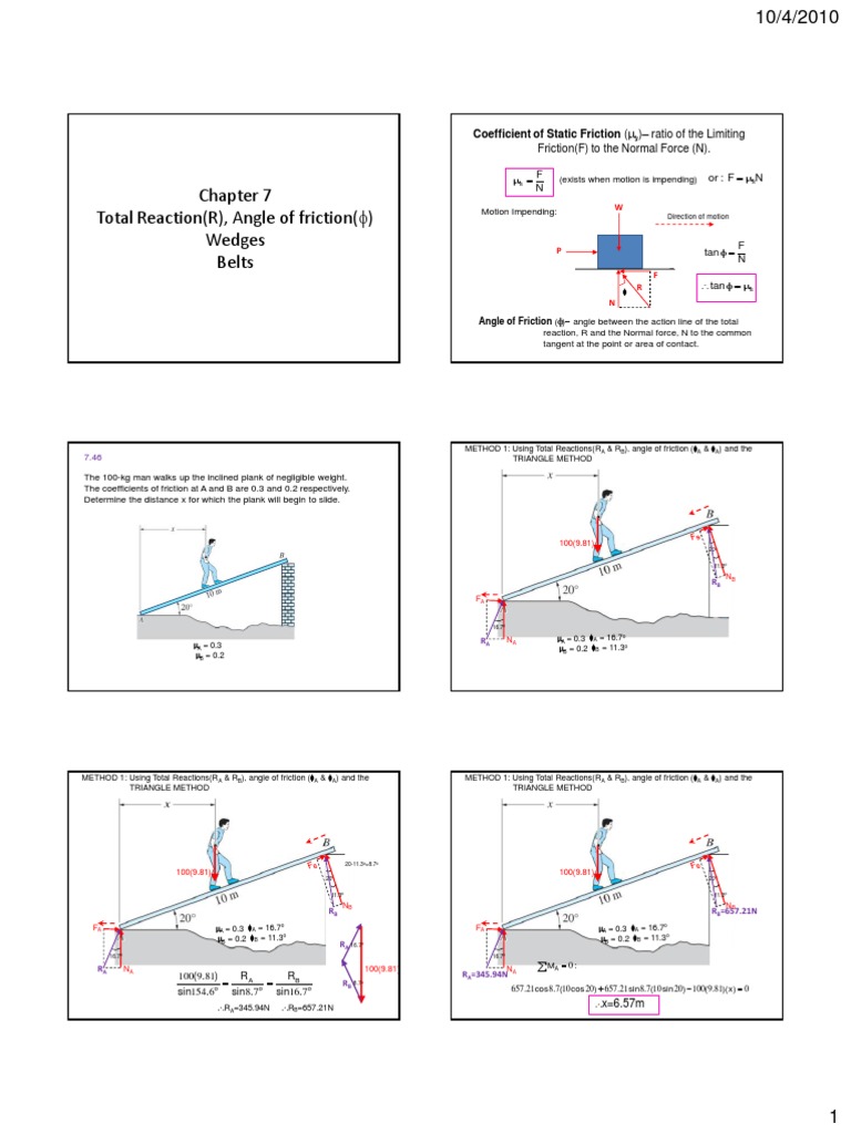 Friction Analysis on Inclined Plank | PDF | Friction | Physical Quantities