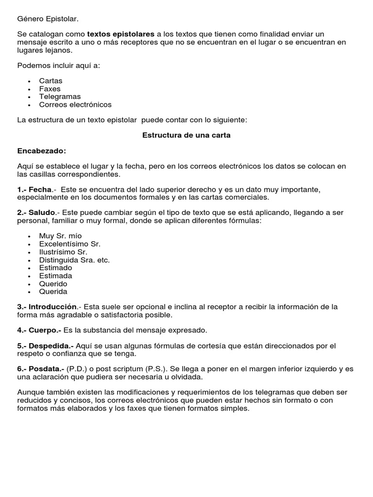 Estructura del Texto Epistolar | PDF