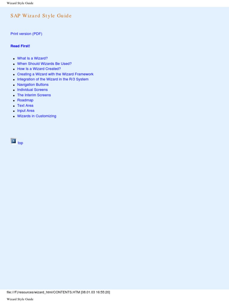 Wizard Style Guide | PDF | Computing | Software