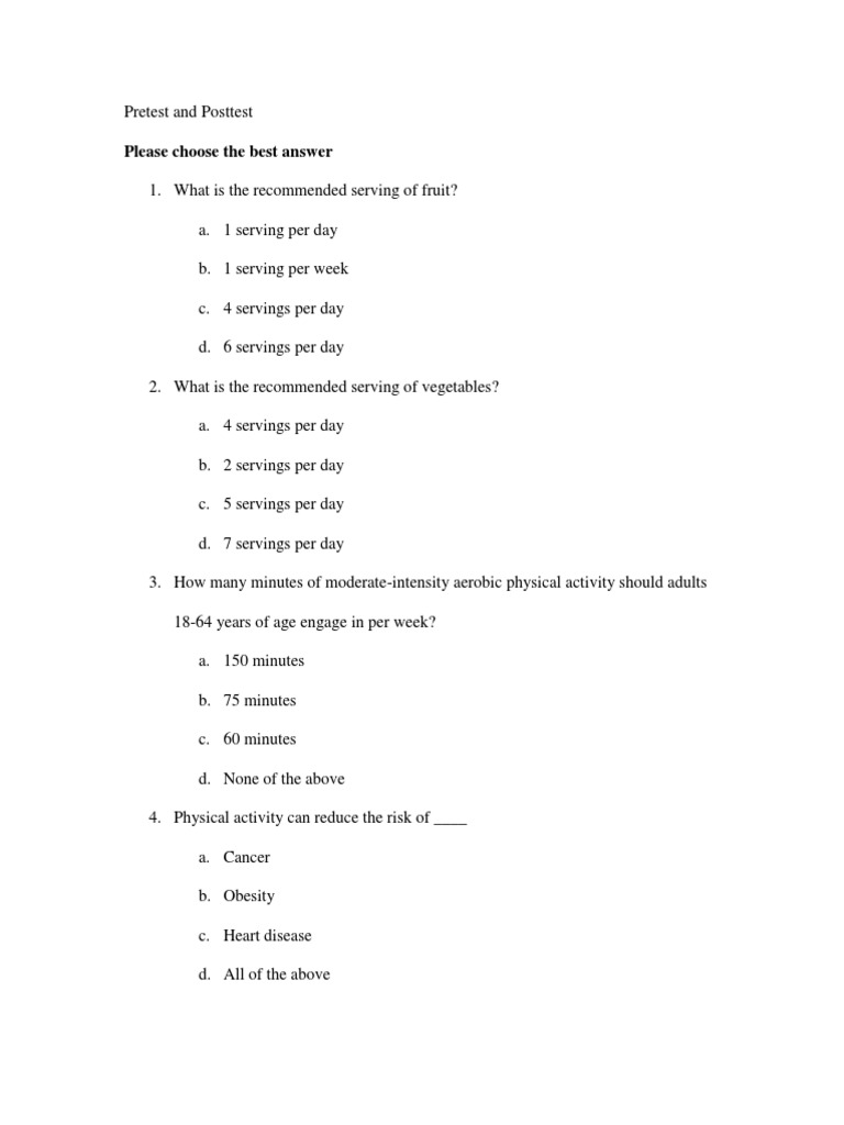 Nutrition and Activity Assessment Quiz | PDF | Obesity | Body Mass Index