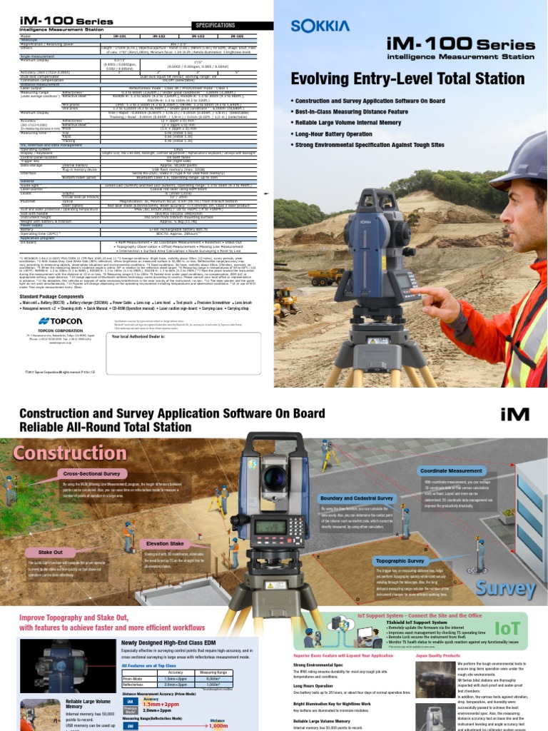 Im-100 Evolving Entry-Level Total Station: Series | PDF | Surveying ...