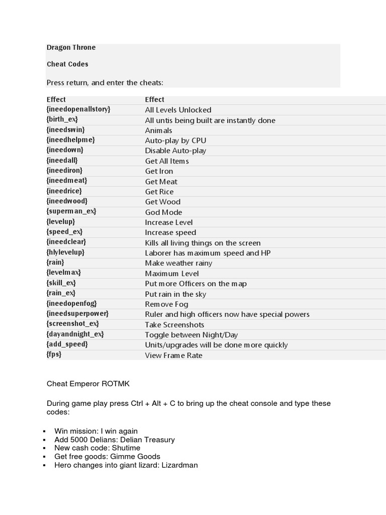 Cheat Codes DT | PDF | Leisure | Sports