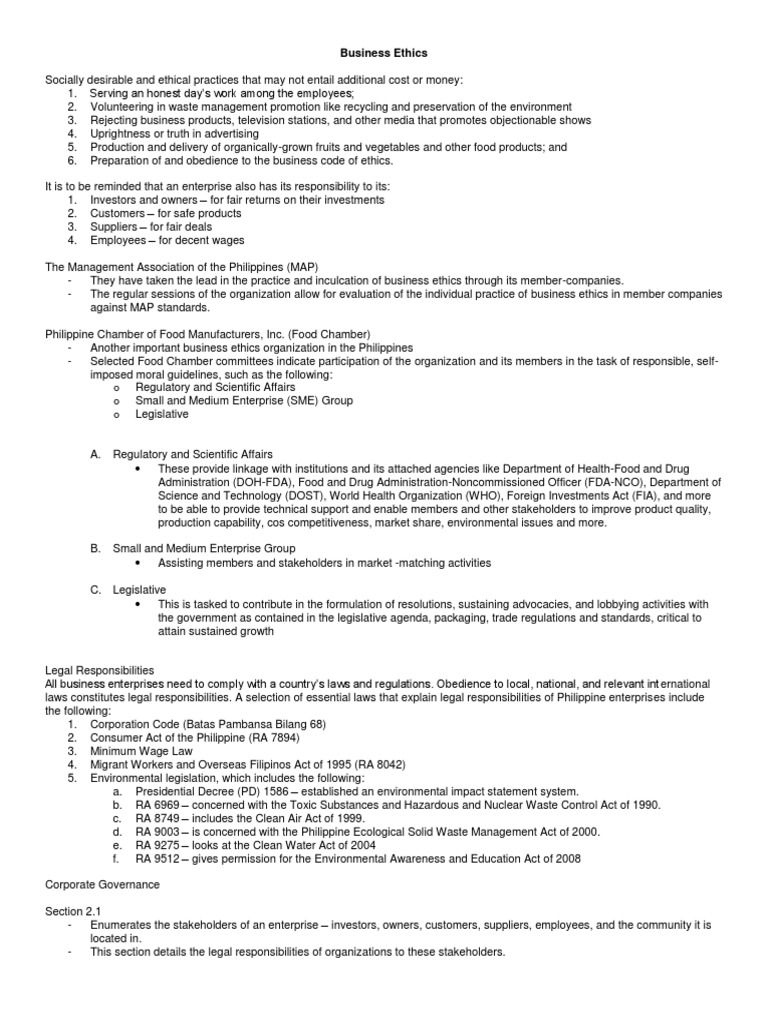 Chapter 3 Business Ethics | PDF | Business Ethics | Corporate Governance