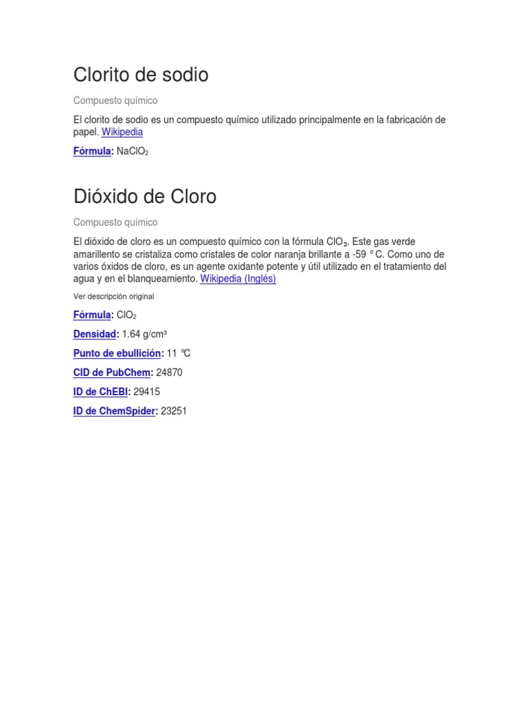 Como Se Fabrica El Mms (Dióxido de Cloro) en Casa | PDF | Cloro | sal
