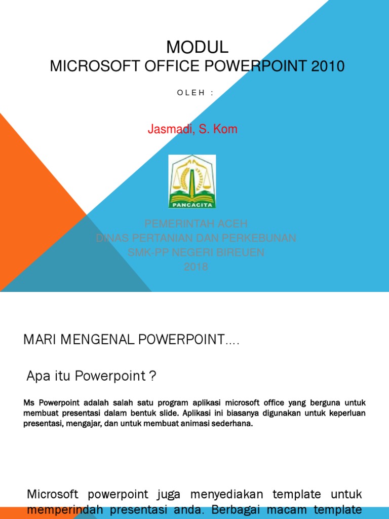 Modul Microsoft Office Powerpoint 2010 | PDF