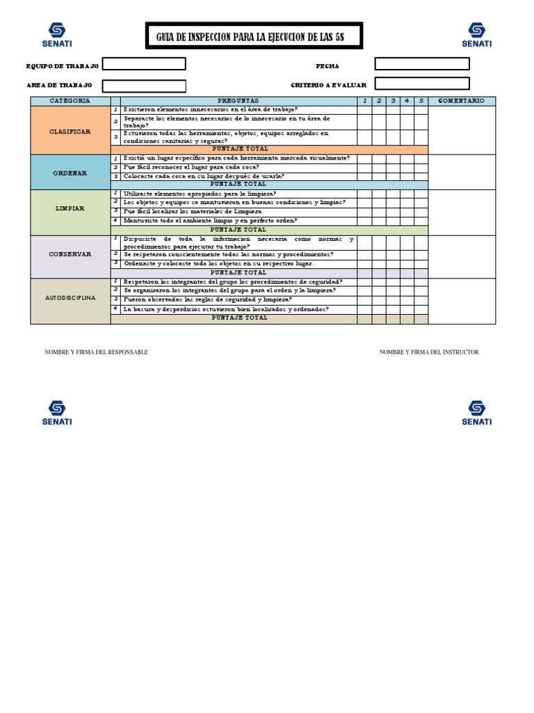 Guía de Inspección para las 5S | PDF | Business