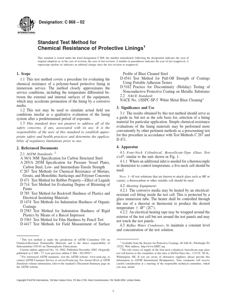 Astm C868-02 PDF | PDF | Thermocouple | Corrosion