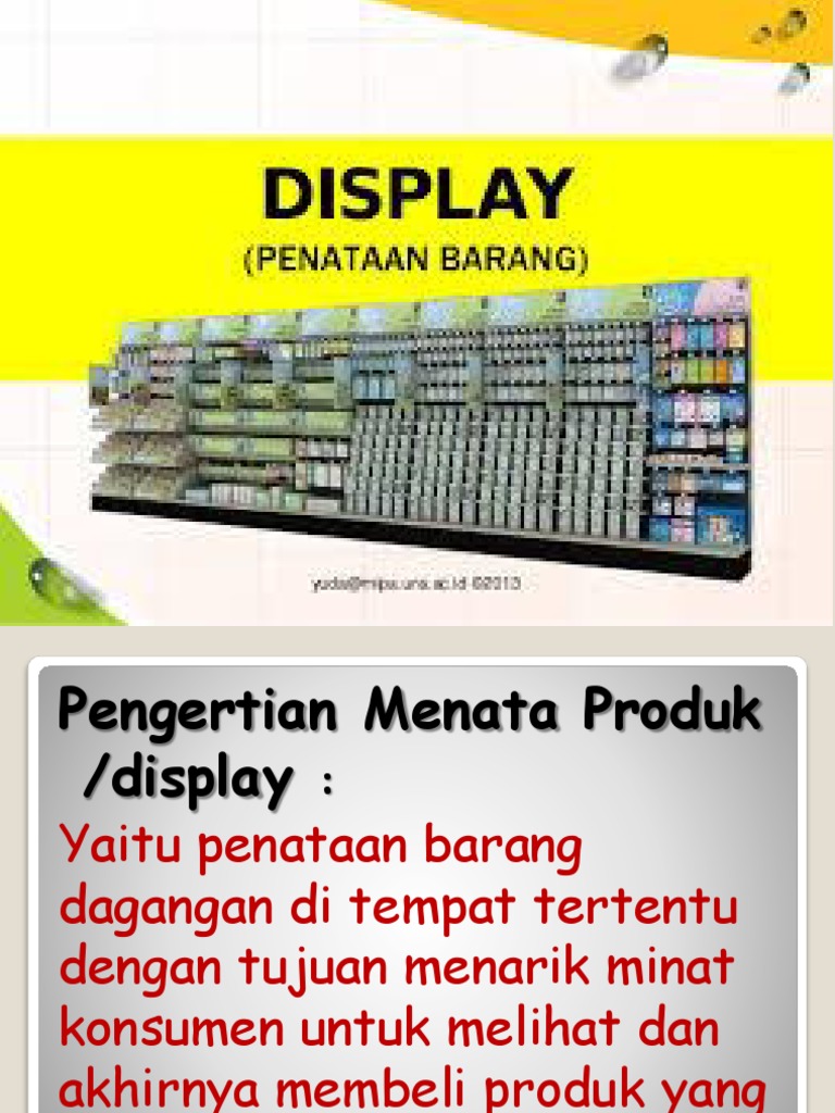 Pengertian dan Jenis Display Produk | PDF | Bisnis | Seni