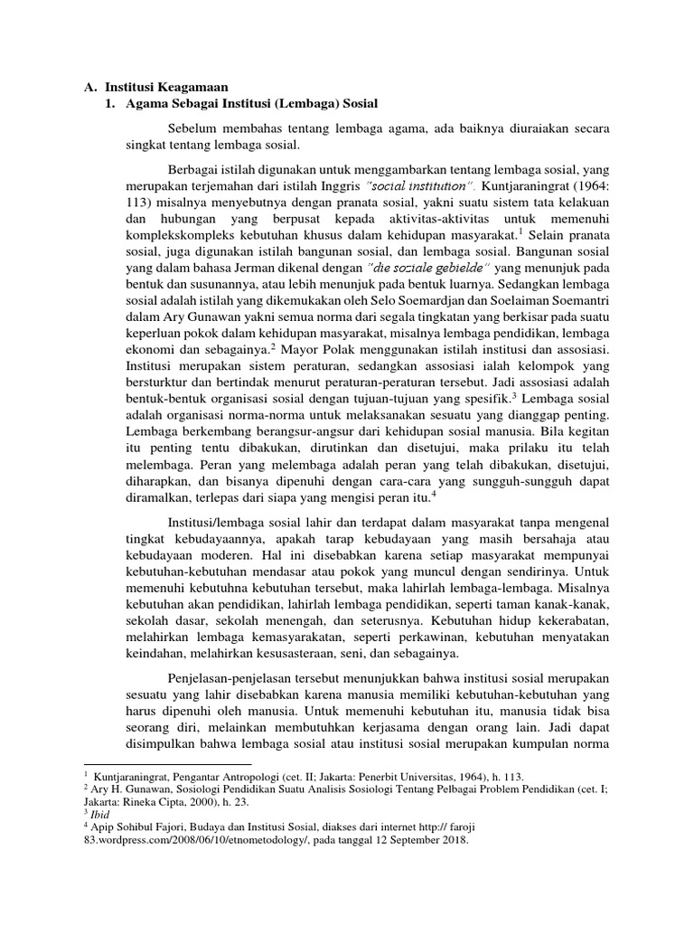 Institusi Keagamaan | PDF