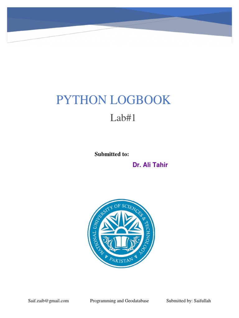 Python Logbook: Submitted To | PDF | Division (Mathematics) | String ...