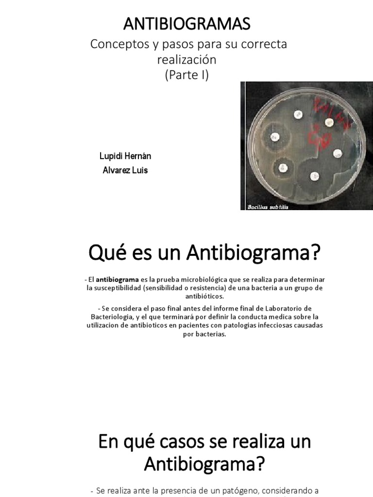 antibiograma aatalac clase 5, parte 1 | Resistencia antimicrobiana ...