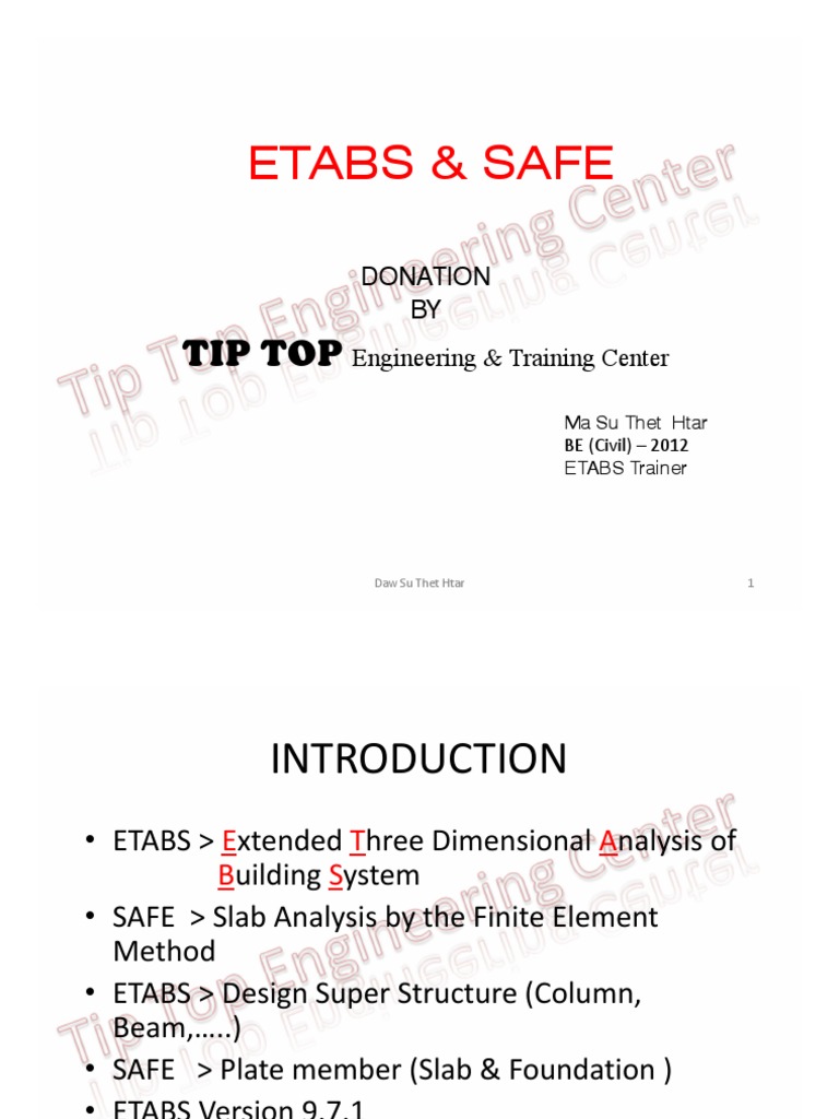 Etabs & Safe | PDF | Science & Mathematics | Technology & Engineering