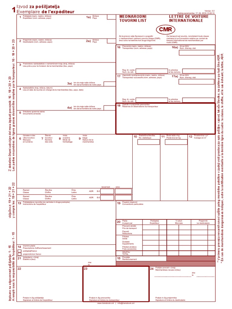CMR Obrazec | PDF | Business