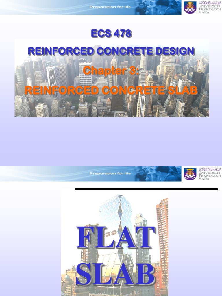ECS478 CHAPTER 3-Flat Slab | PDF | Beam (Structure) | Column