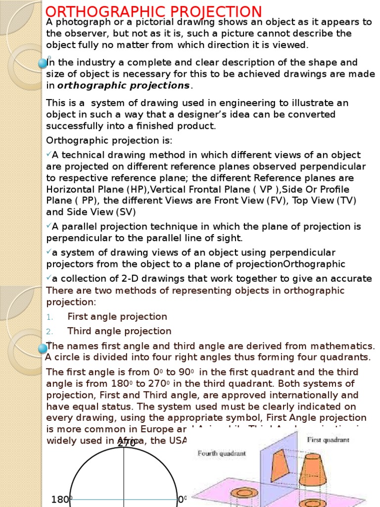 Orthographic Projection | PDF | Geometry | Classical Geometry