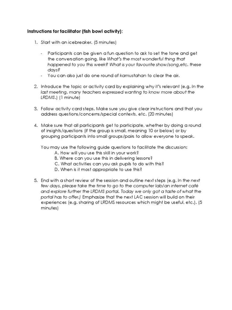 3a-LAC Facilitators Guide | PDF