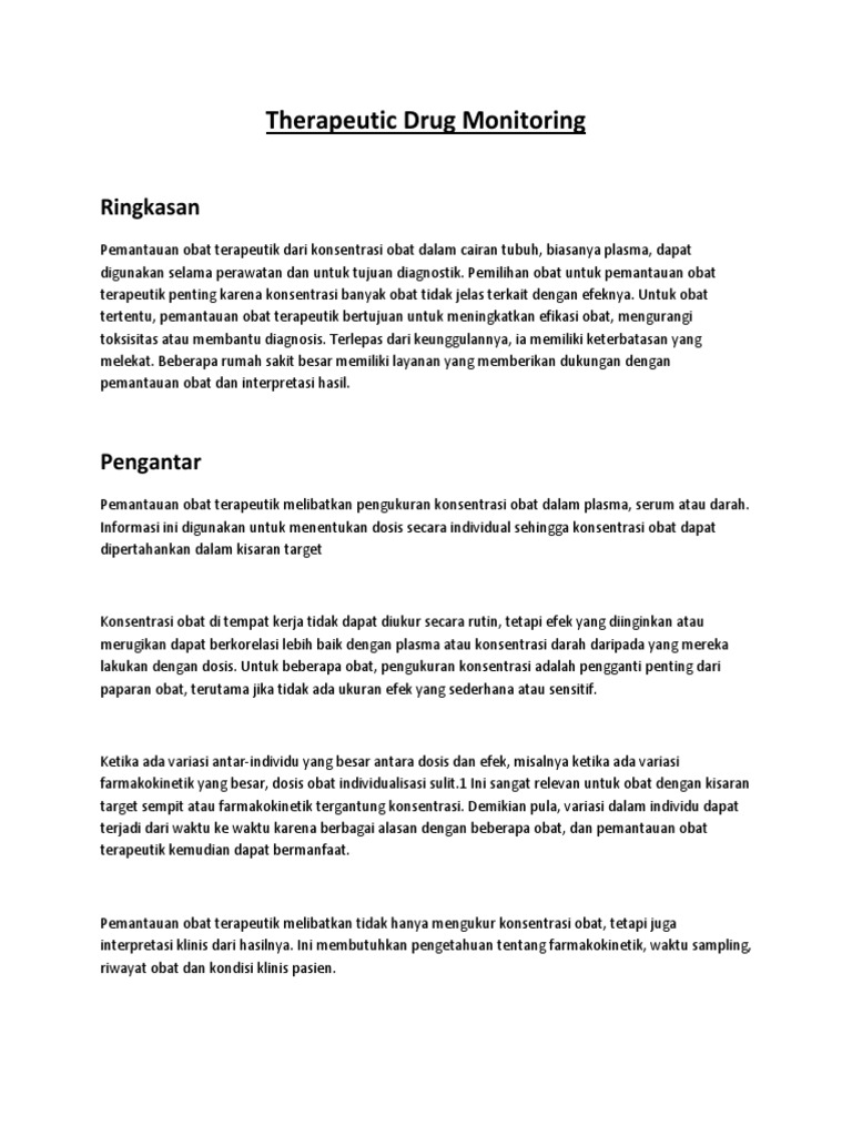 Therapeutic Drug Monitoring | PDF