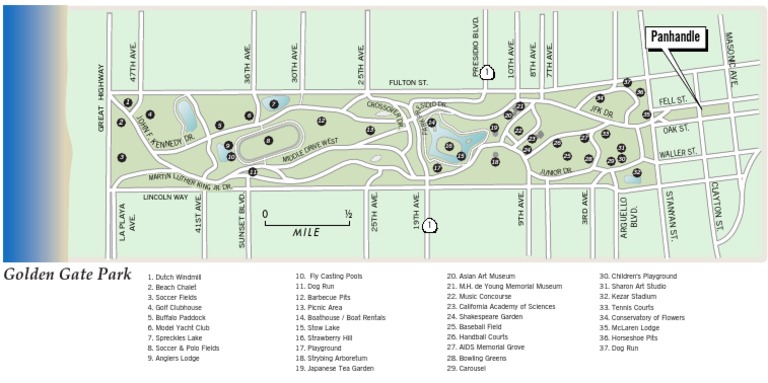 Golden Gate Park Map | PDF | San Francisco | San Francisco Bay Area