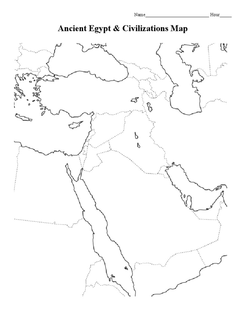Ancient Egypt & Civilizations Map: Name - Hour | PDF
