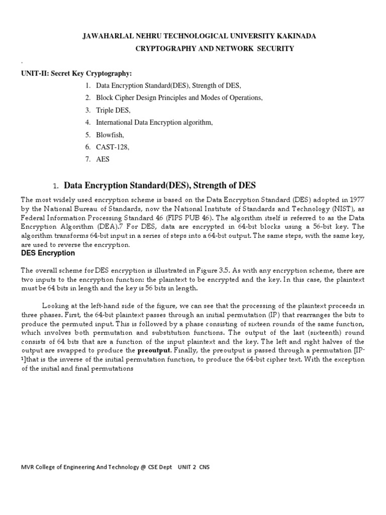 UNIT 2 CNS - MVR College of Engineering and Technologybyd - Srinivas ...