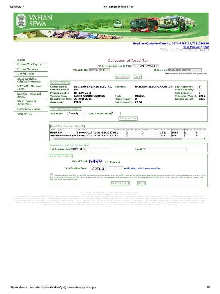 Collection of Road Tax | PDF | Vehicles | Taxes