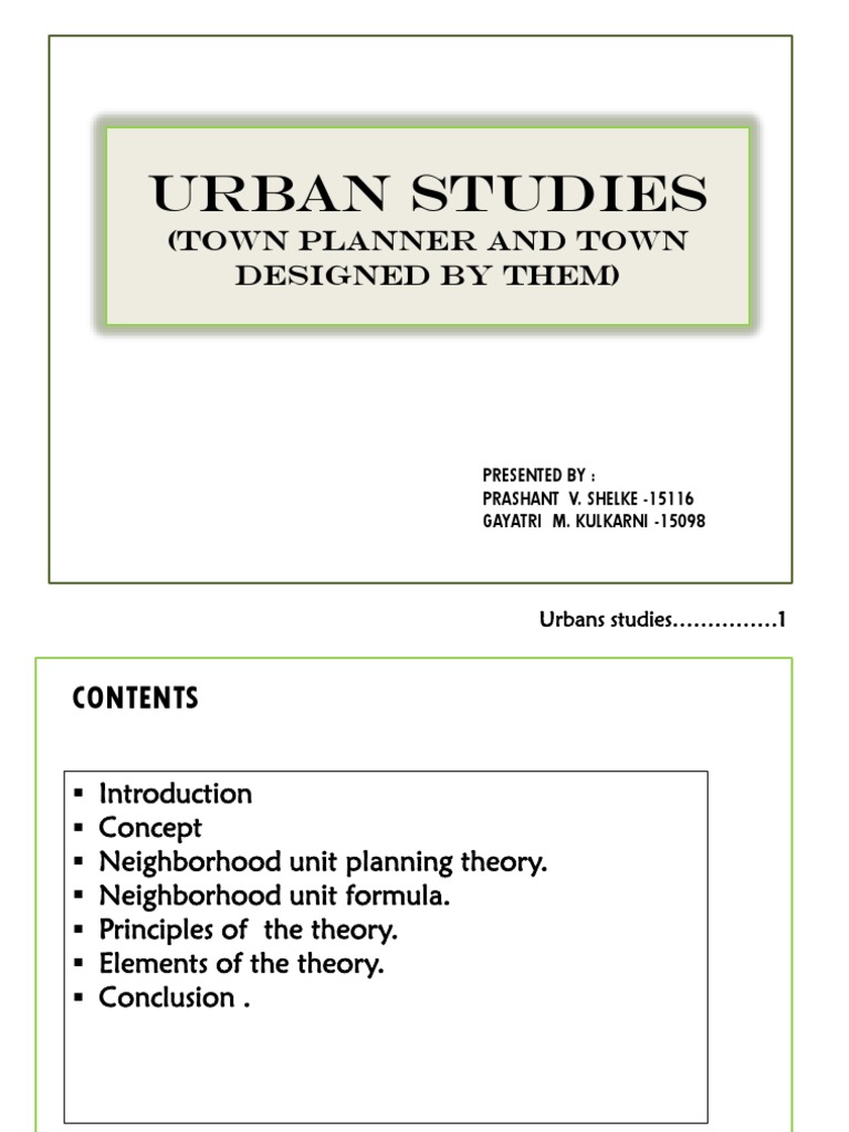 Planning the Ideal Neighborhood: An Analysis of Clarence Perry's ...
