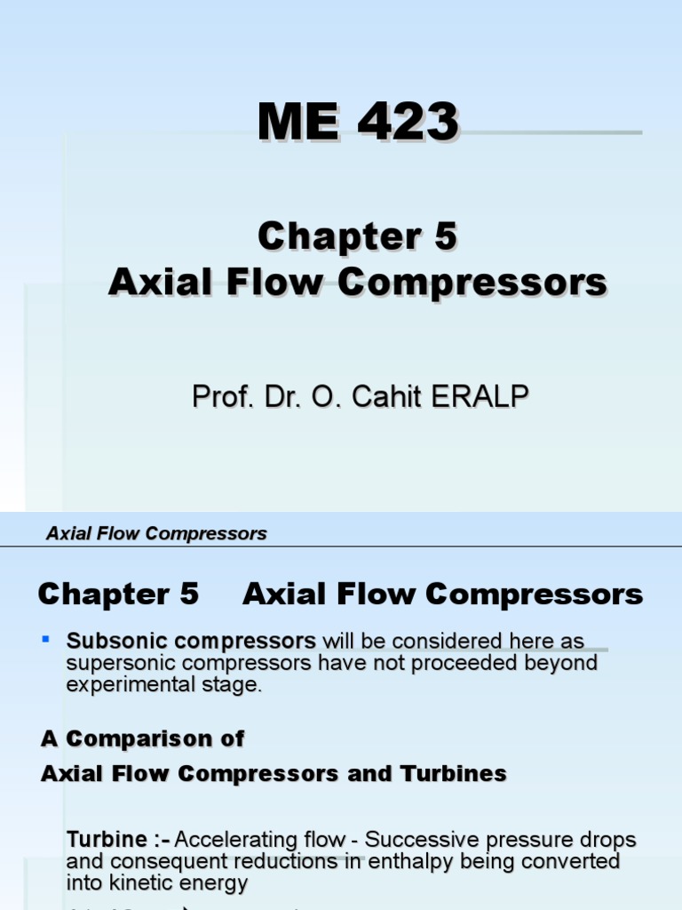 Axial Flow Compressor | PDF | Turbine | Gases
