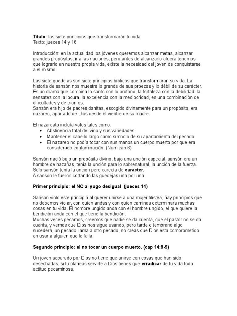 Siete Guedejas | Sansón | La unción