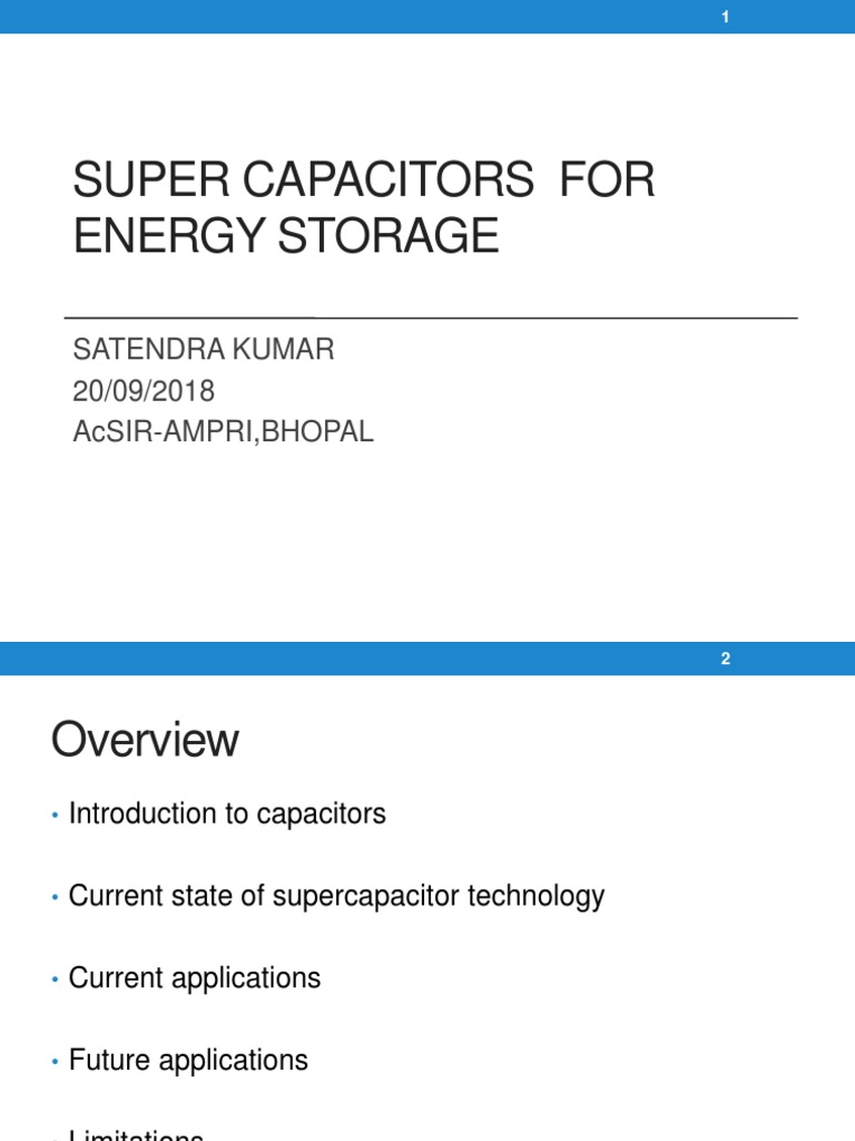 Supercapacitor-By-Satendra Kumar | PDF | Capacitor | Electromagnetism