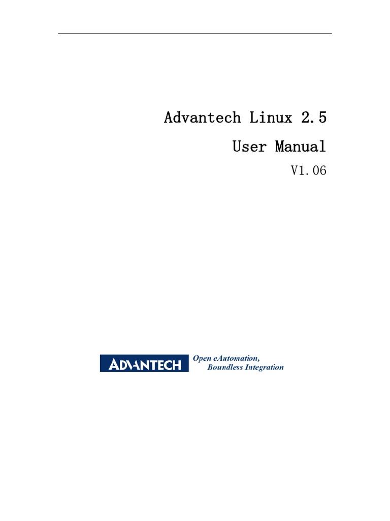 Advantech Linux 2.5 User Manual V1.06 PDF | PDF | Booting | Areas Of ...