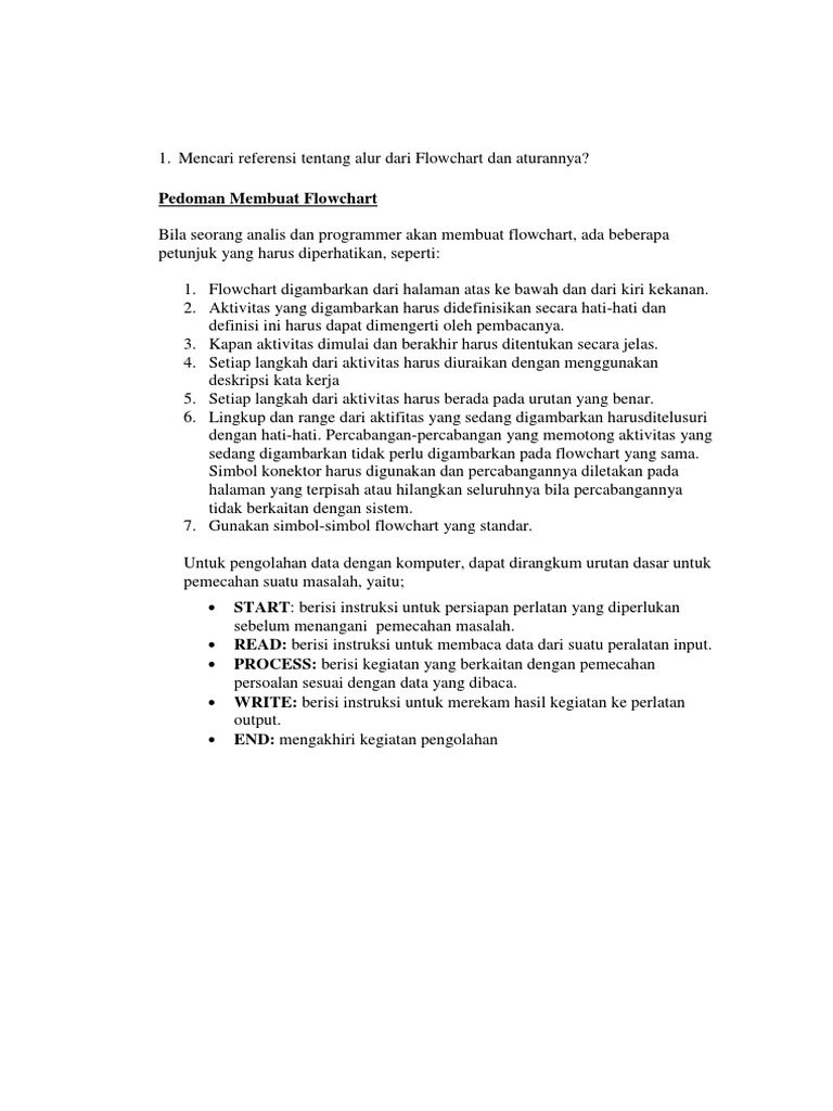 Alur Dari Flowchart Dan Aturannya | PDF