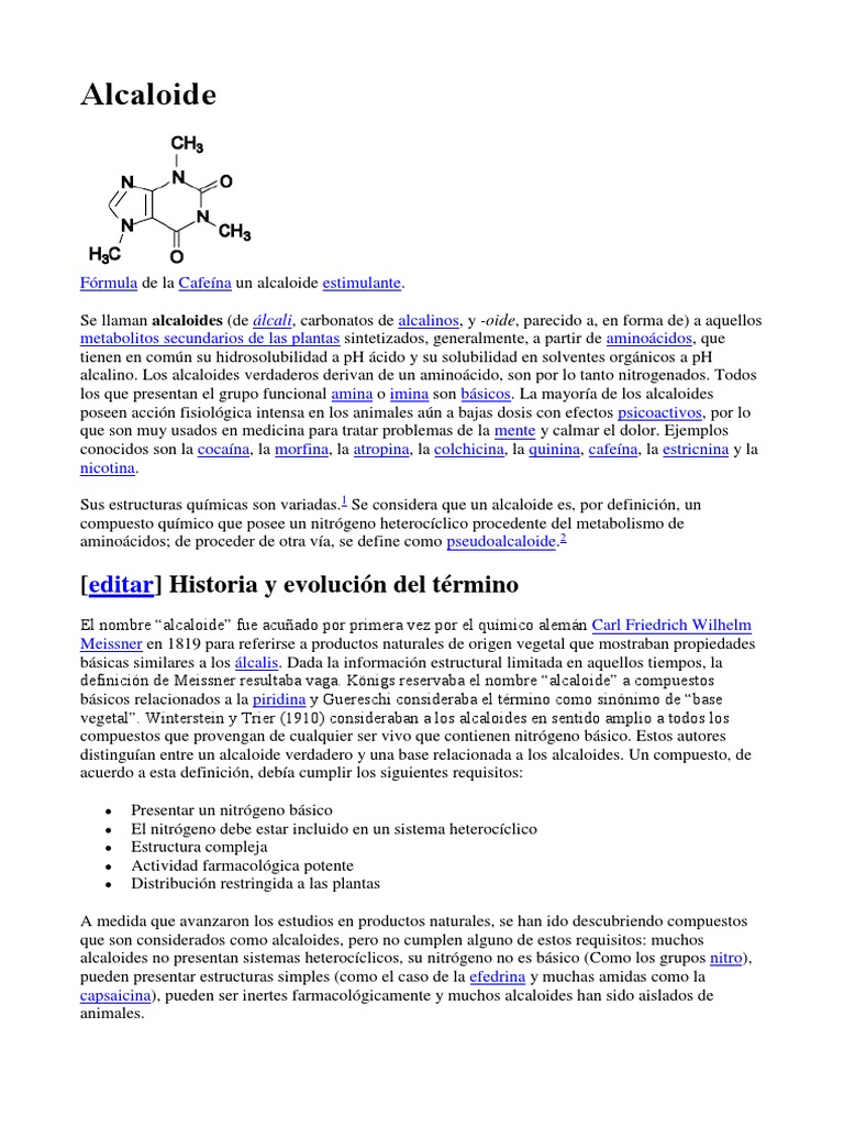 Al Calo Ides | PDF | Alcaloide | Productos naturales